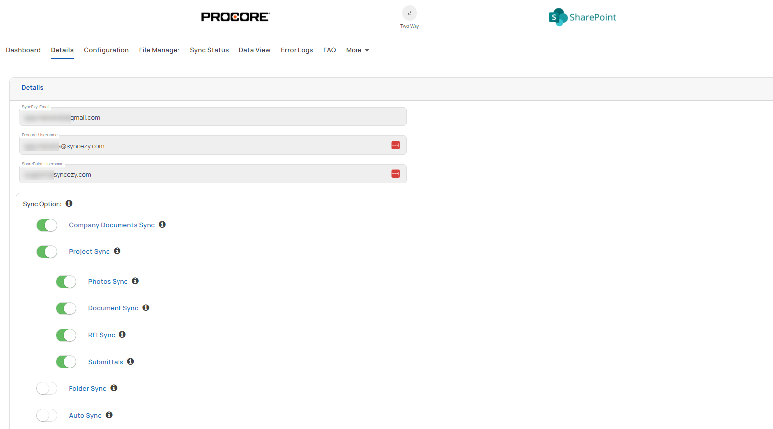 Procore to SharePoint Integration